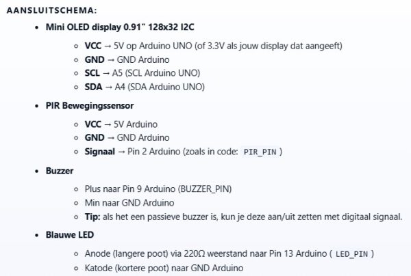 Arduino starterkit – Bewegingssensor – knutsel4home.nl